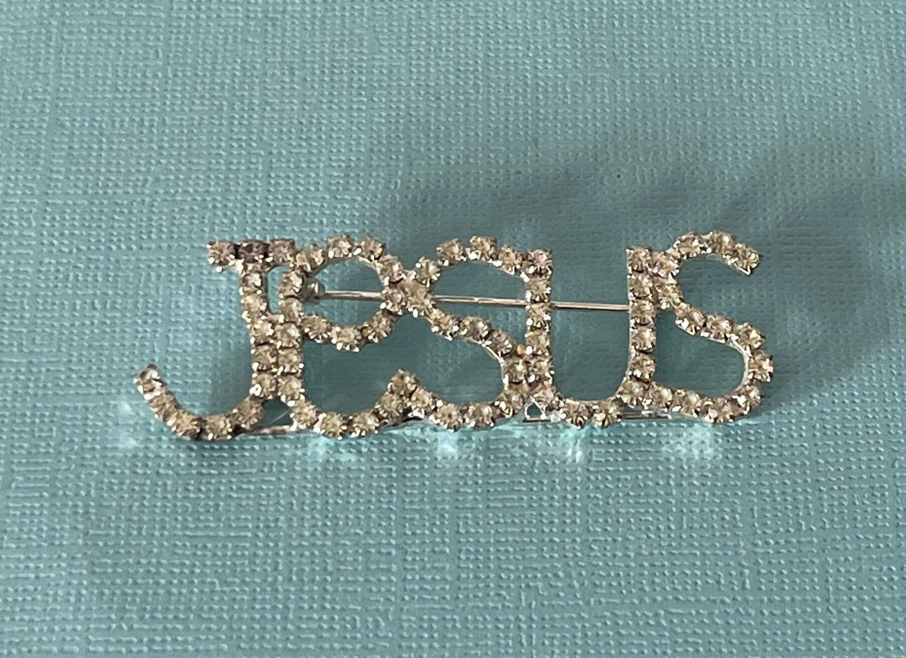Vintage Jesus Brooch Rhinestone Jesus Pin Christian Jewelry - Etsy