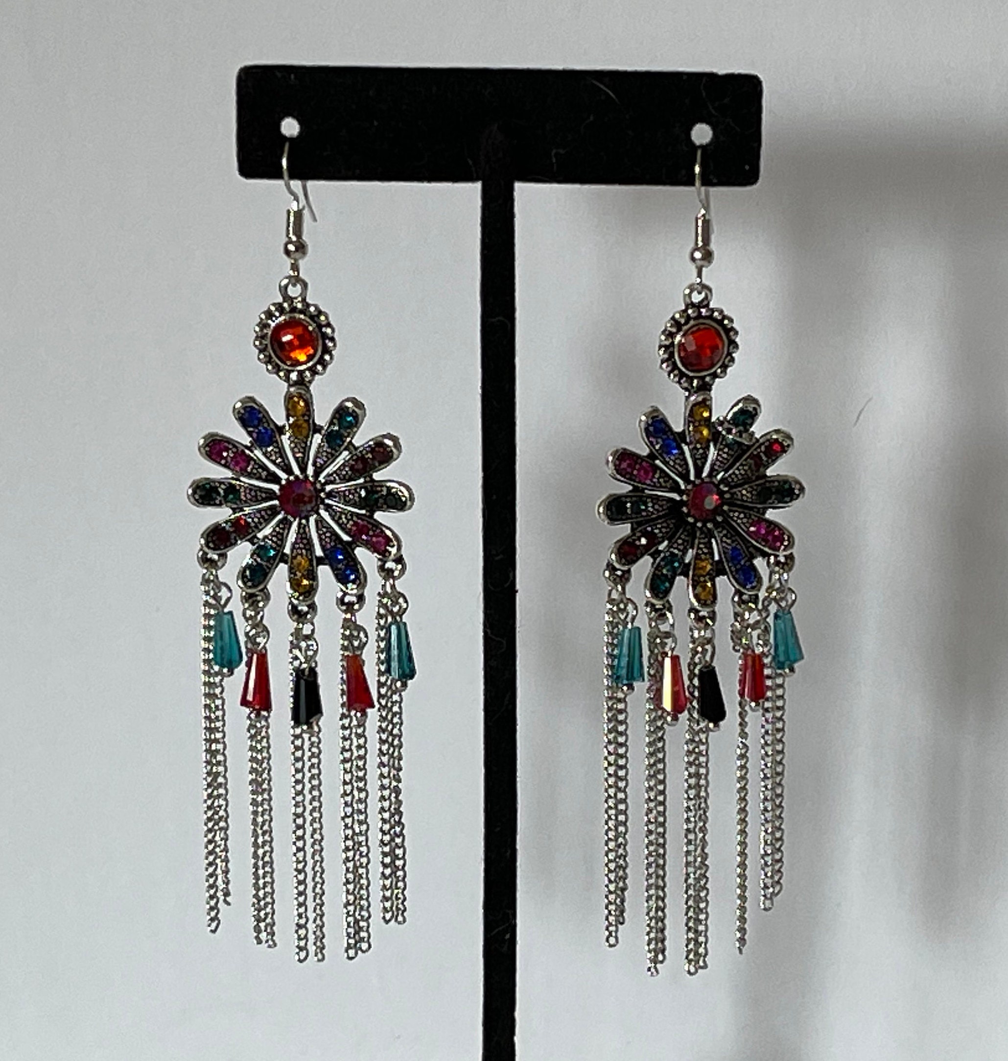 Beaded Earrings, 4 Inch Earrings, Chandelier Earrings, Boho Earrings ...