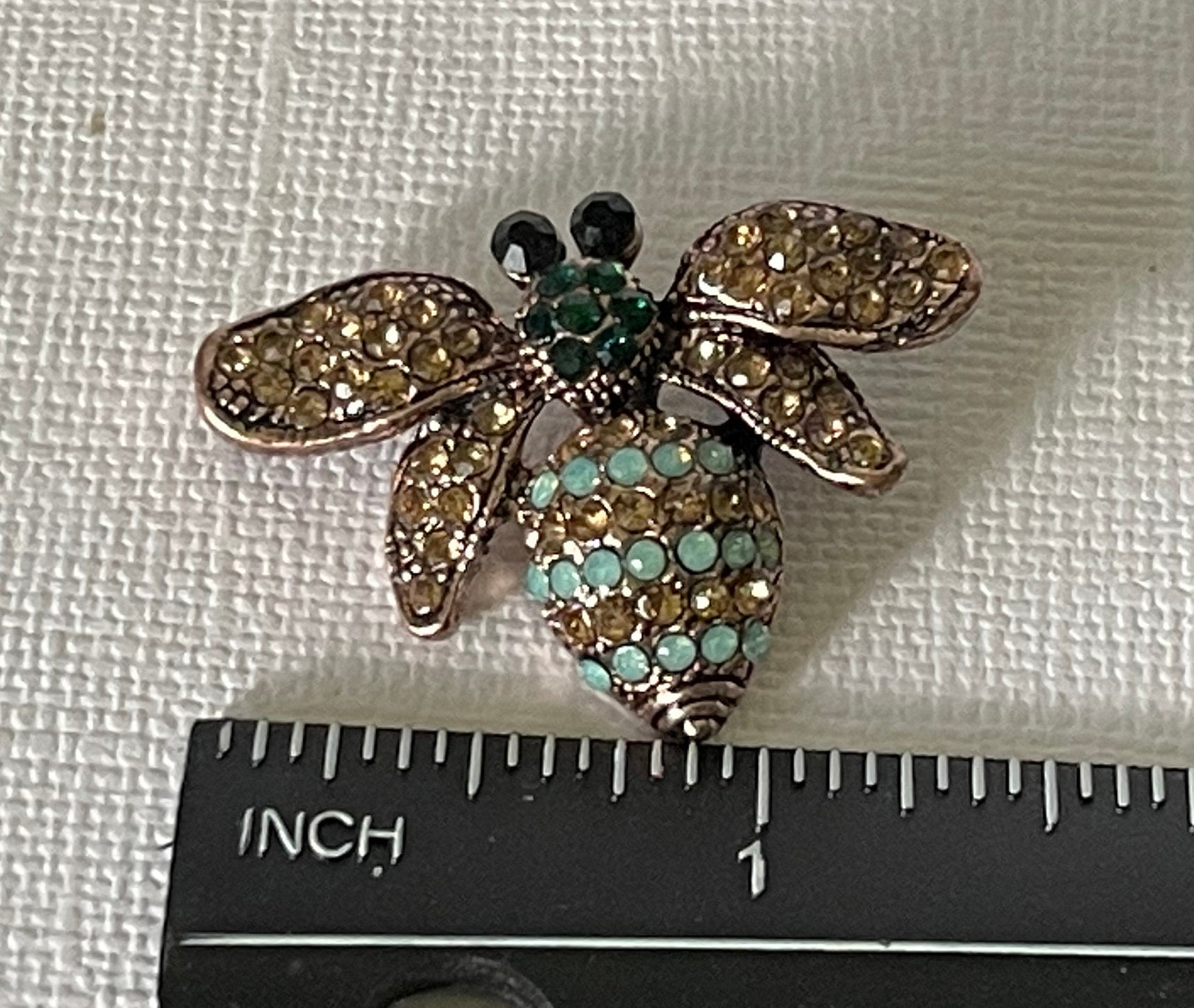 Rhinestone Bee Brooch Mint Green Bee Pin Gold Bee Brooch - Etsy UK