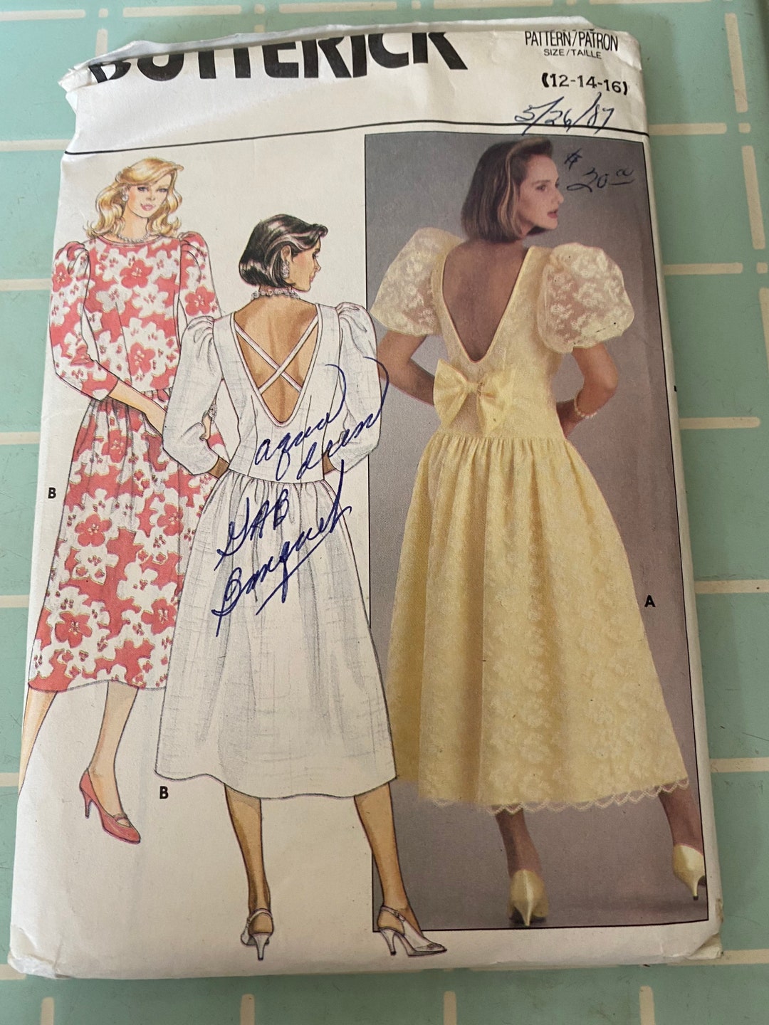1980s Dress Butterick Pattern #3174 - Etsy
