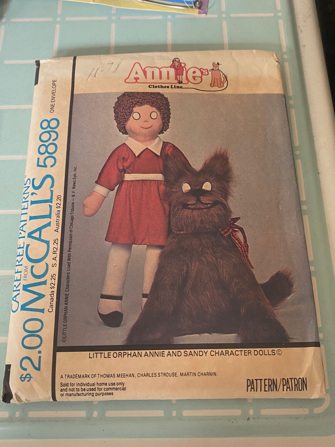 Vintage Little Orphan Annie & Sandy Character Dolls Pattern by Mccall’s ...
