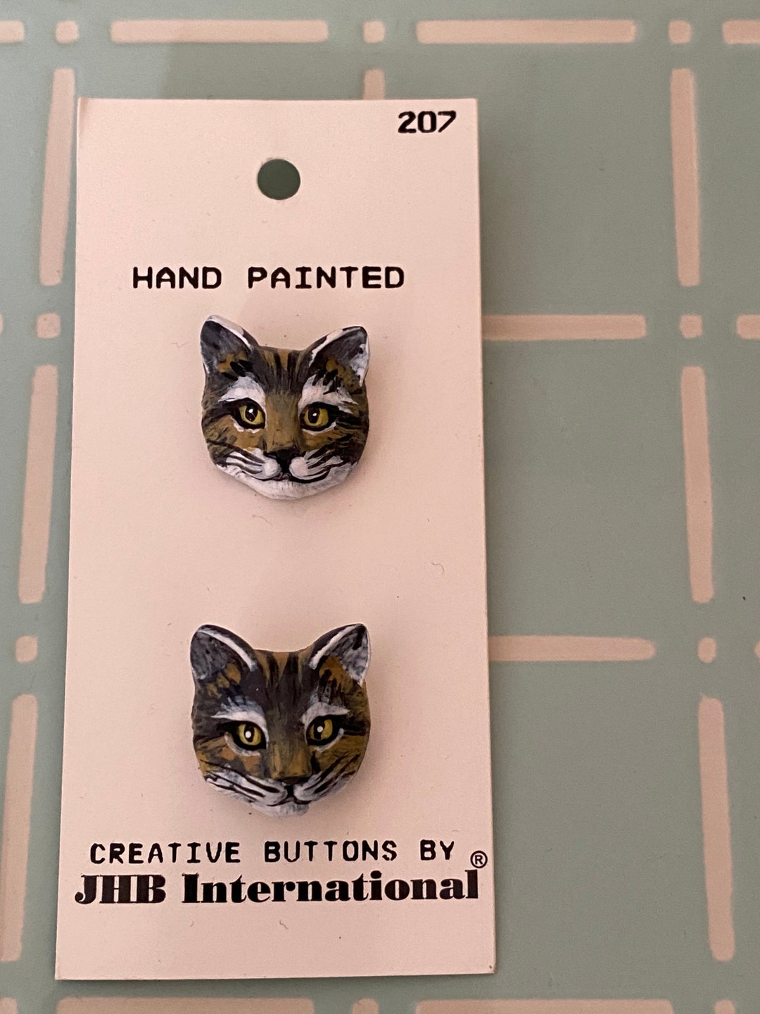 Hand Painted Cat Buttons - Etsy