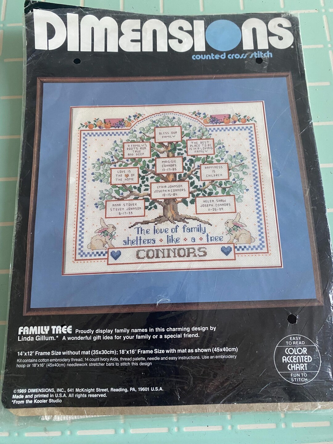 Family Tree Counted Cross Stitch Kit by Dimensions - Etsy