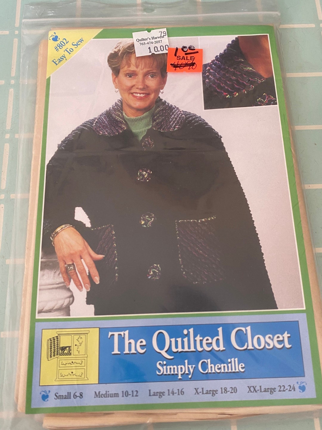 The Quilted Closet: Simply Chenille Jacket Pattern - Etsy