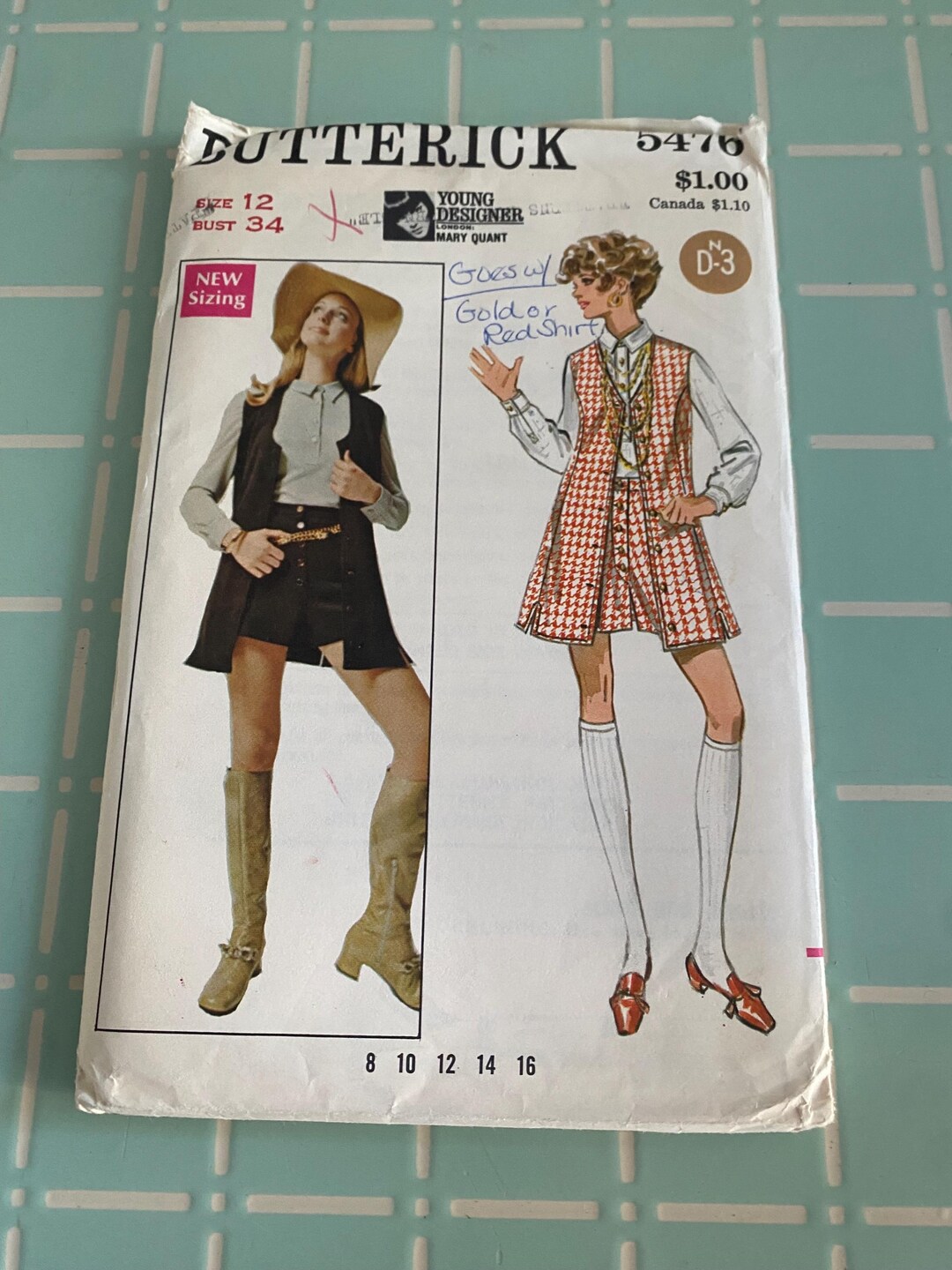 Vintage Jacket, Blouse & Shorts Designed by Mary Quant Pattern ...