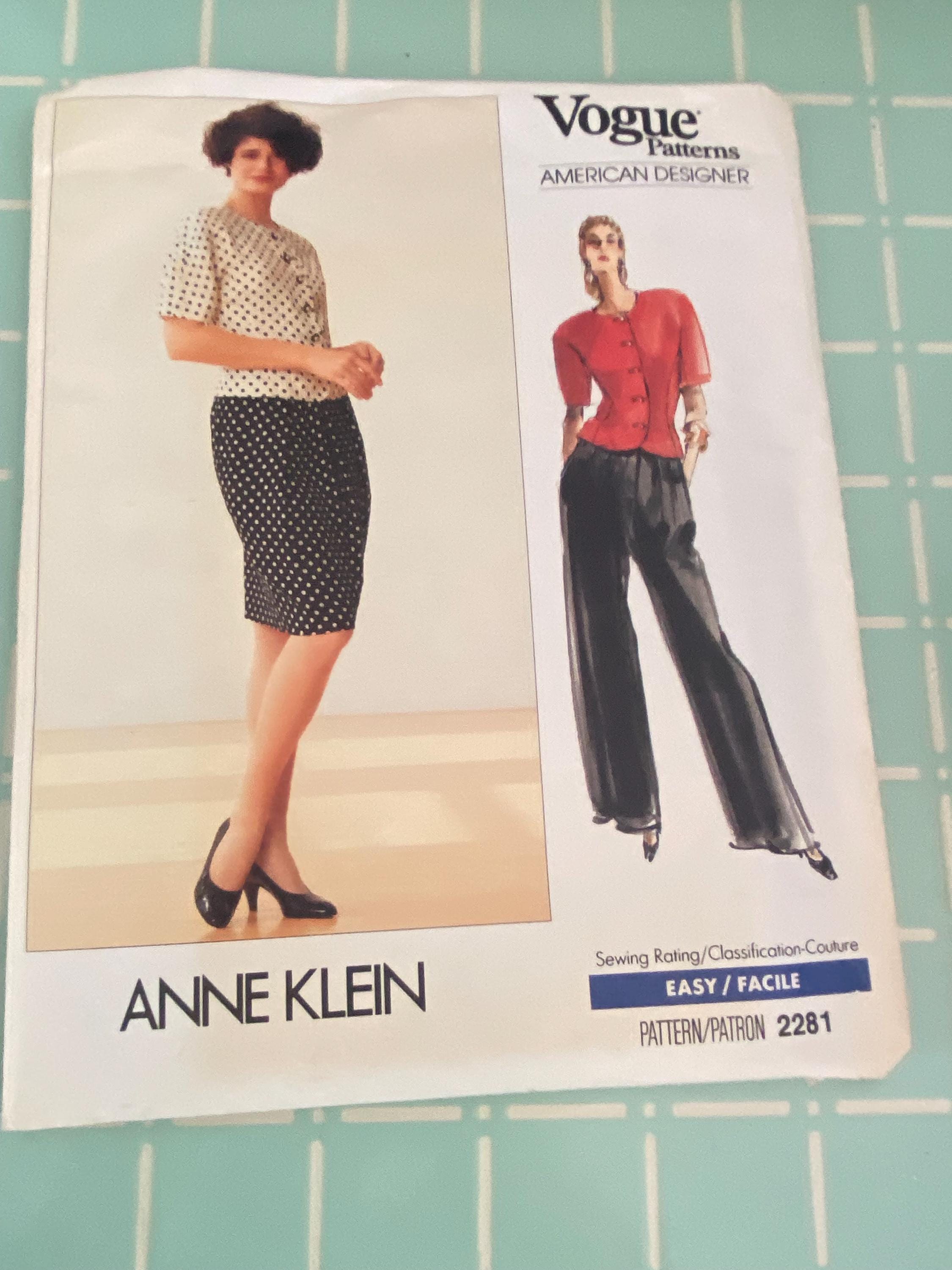 Various American Designer Vogue Patterns- Dresses/jacket/pants- Klein ...