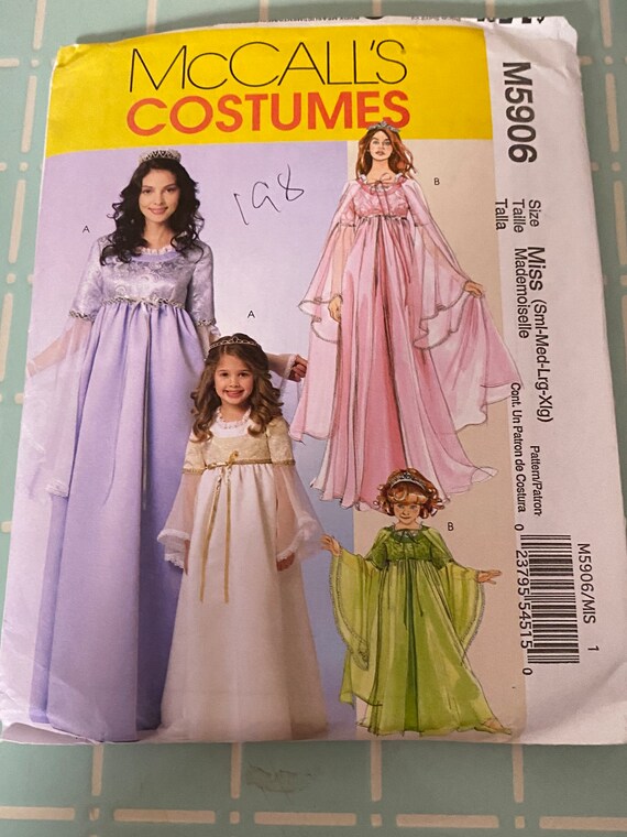 Various Girls & Womens Princess Costume Patterns - Etsy