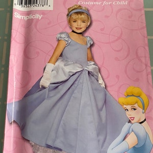 Various Children’s Disney Princesses Dress Costume Pattern- Simplicity ...