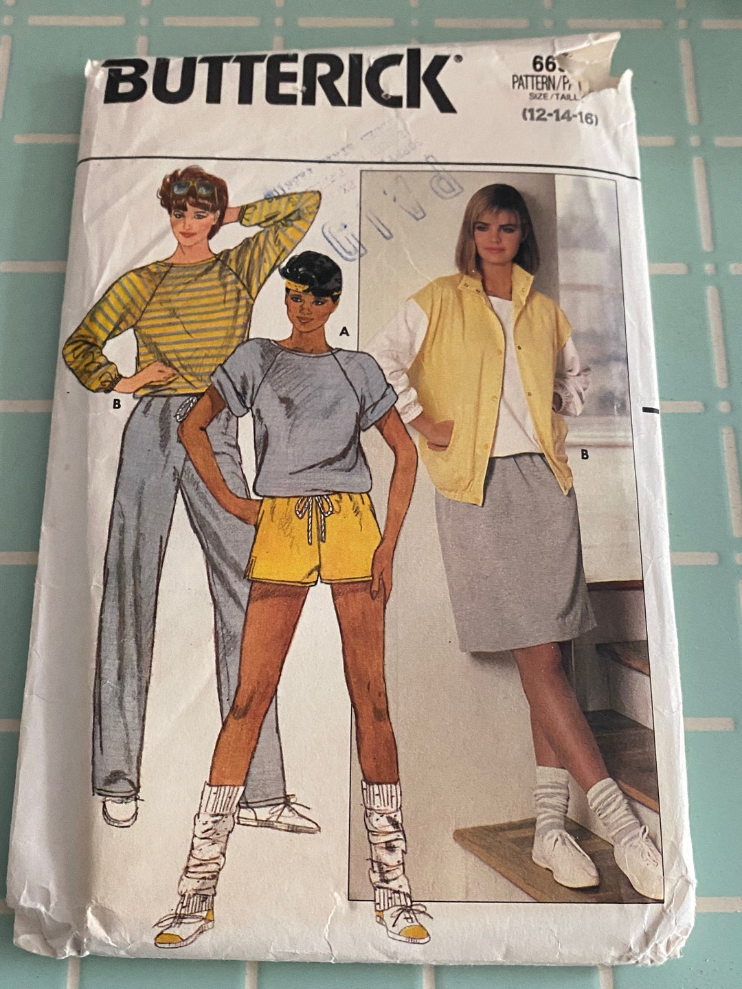 1980s Casual/exercise Wardrobe Pattern- Butterick #6692 - Etsy