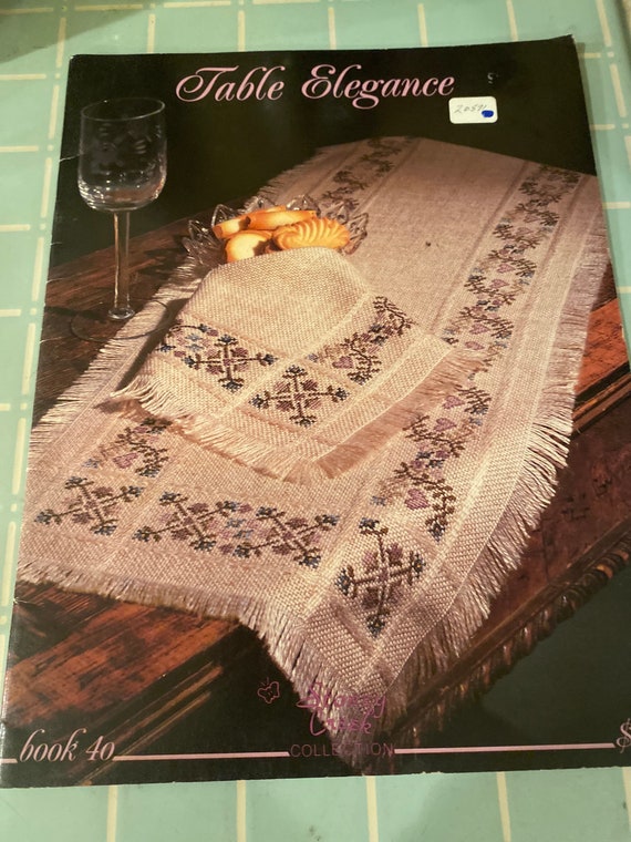 Table Elegance Counted Cross Stitch Pattern Book - Etsy