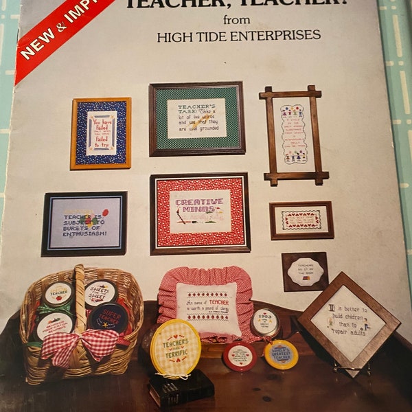 Teacher Cross Stitch - Etsy