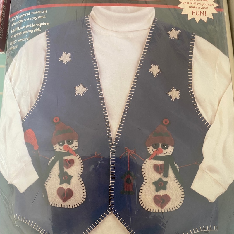 Snowman Vest - Etsy