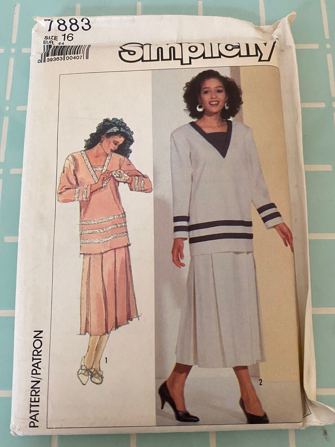 Misses Two Piece Dress Pattern-simplicity #7883 - Etsy