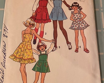 Simplicity 6996 Vintage Pattern Girls Dress in Two Lengths Size 2 - Etsy