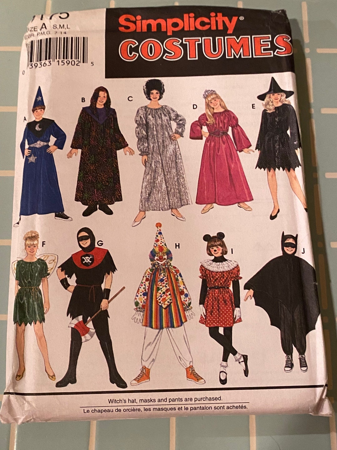 Variety of Mix & Match Boys and Girls Costume Pattern- Simplicity #9175 ...
