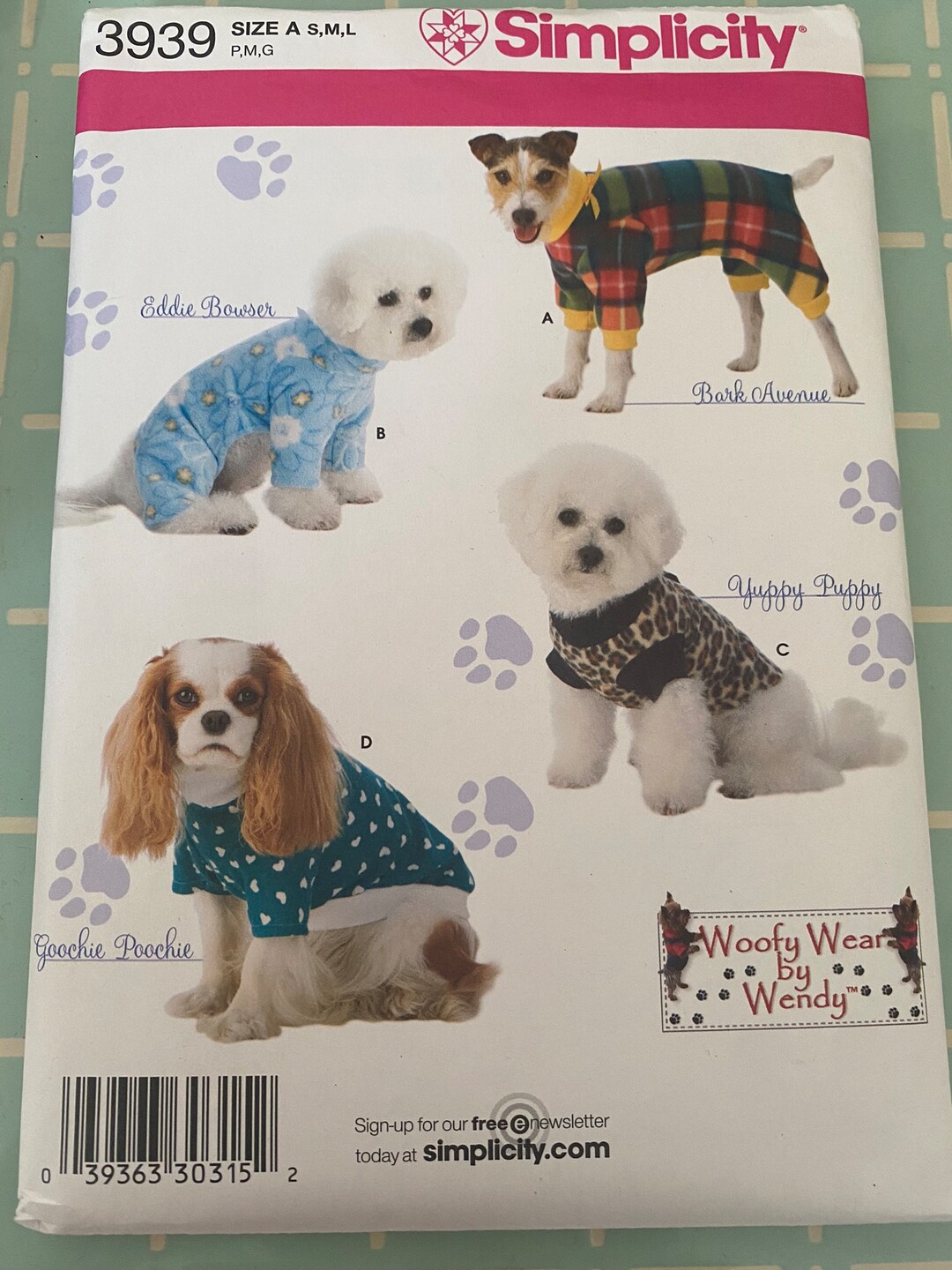 Various Dog Wardrobe Patterns Mccalls and Simplicity - Etsy