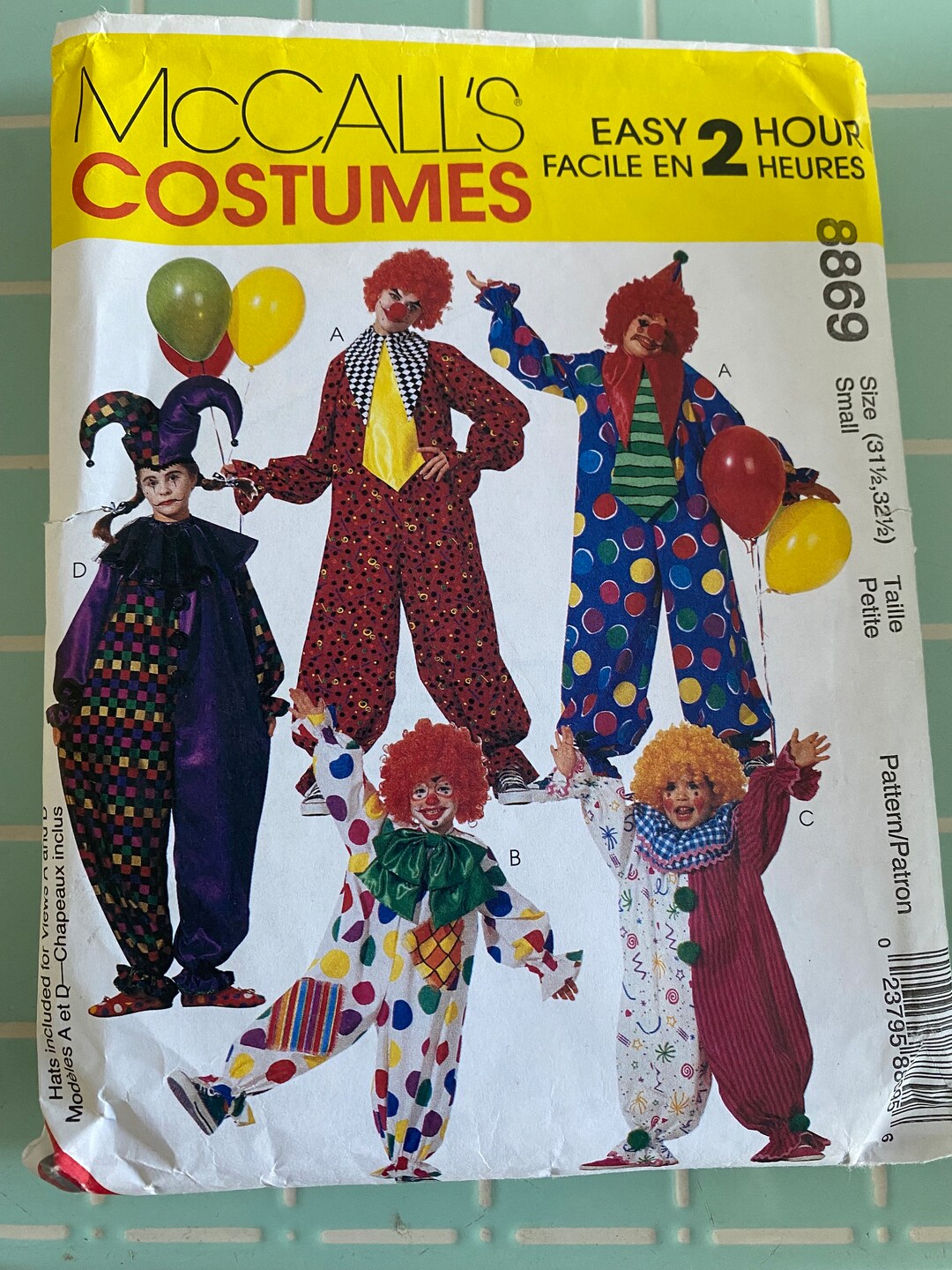 Various Vintage and Modern Clown Costume Patterns for Adults and ...