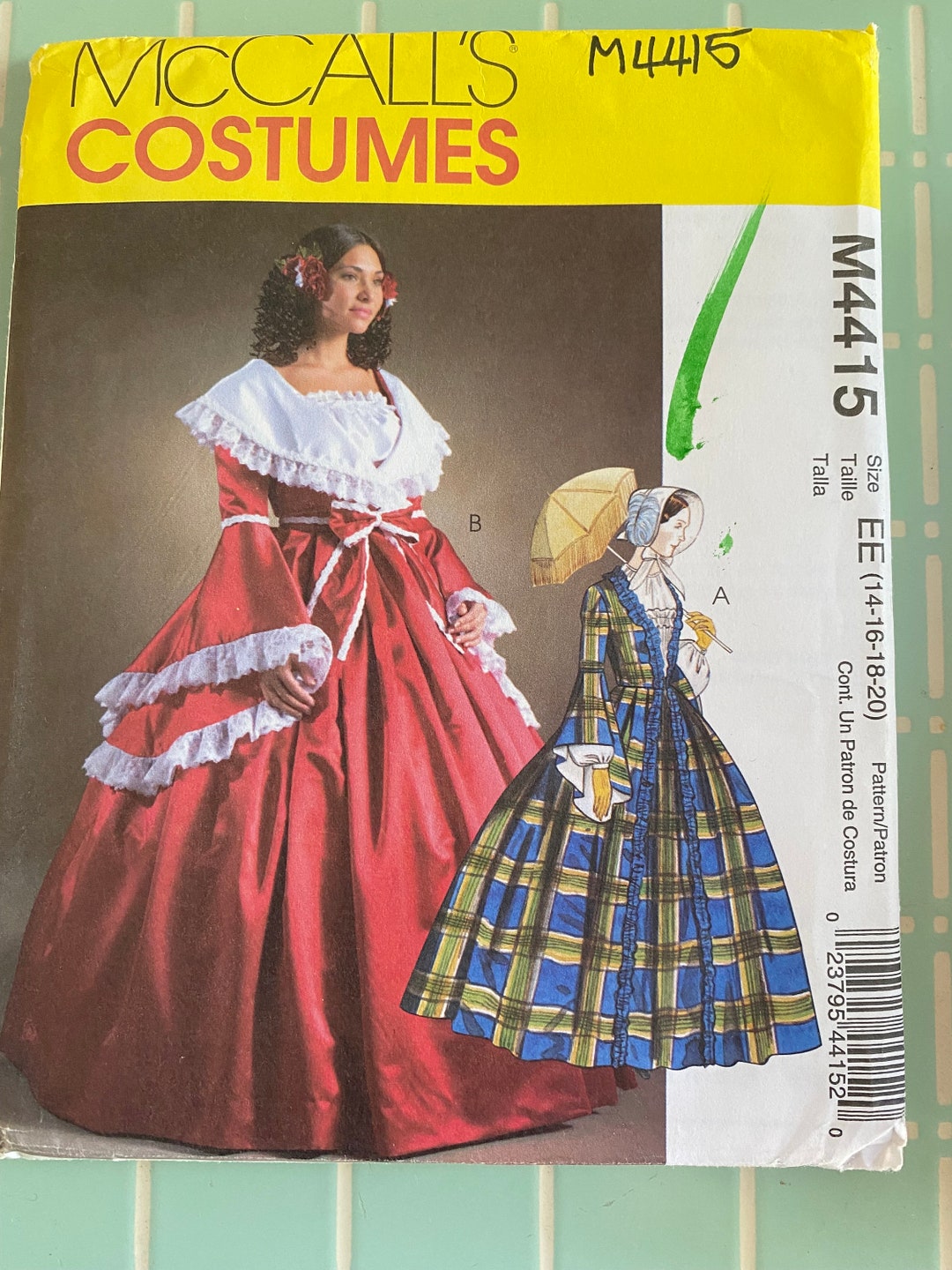 Misses Early 1900s Fancy Dress Costume Pattern- Mccall’s #M4415 - Etsy