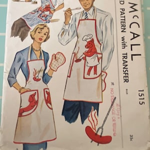 Various Vintage Apron Patterns by Mccalls - Etsy