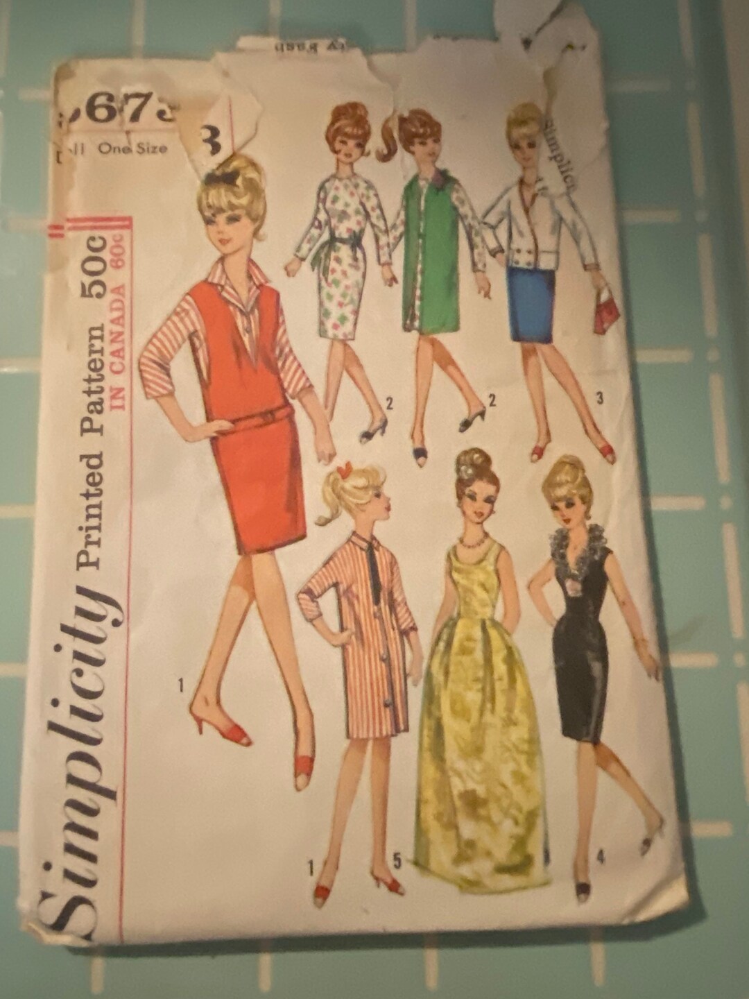 Vintage Wardrobe for 11.5” Teen Model Dolls Pattern- Simplicity 5673 - Etsy