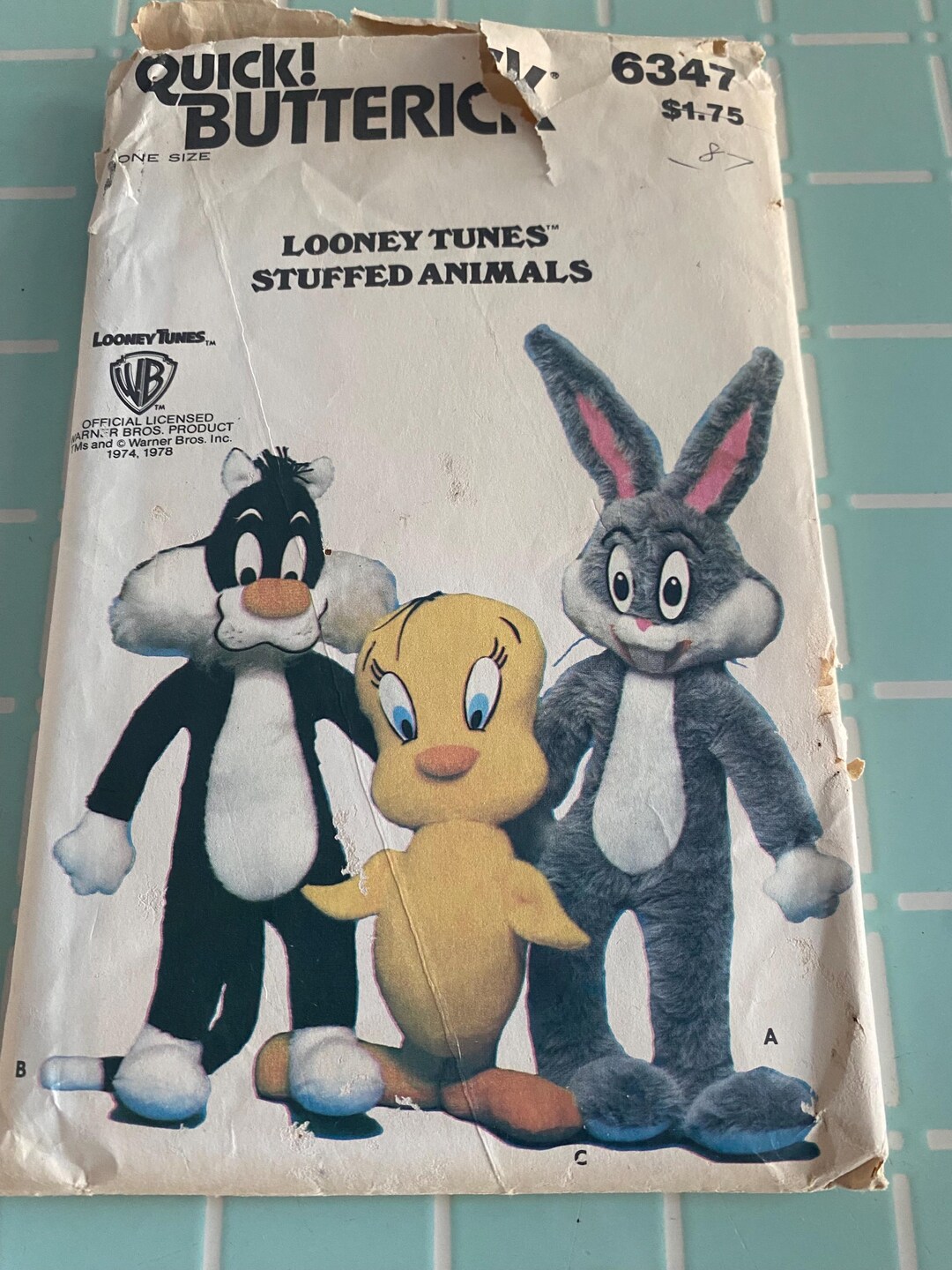 Looney Tunes Stuffed Animal Pattern by Butterick #6347 - Etsy