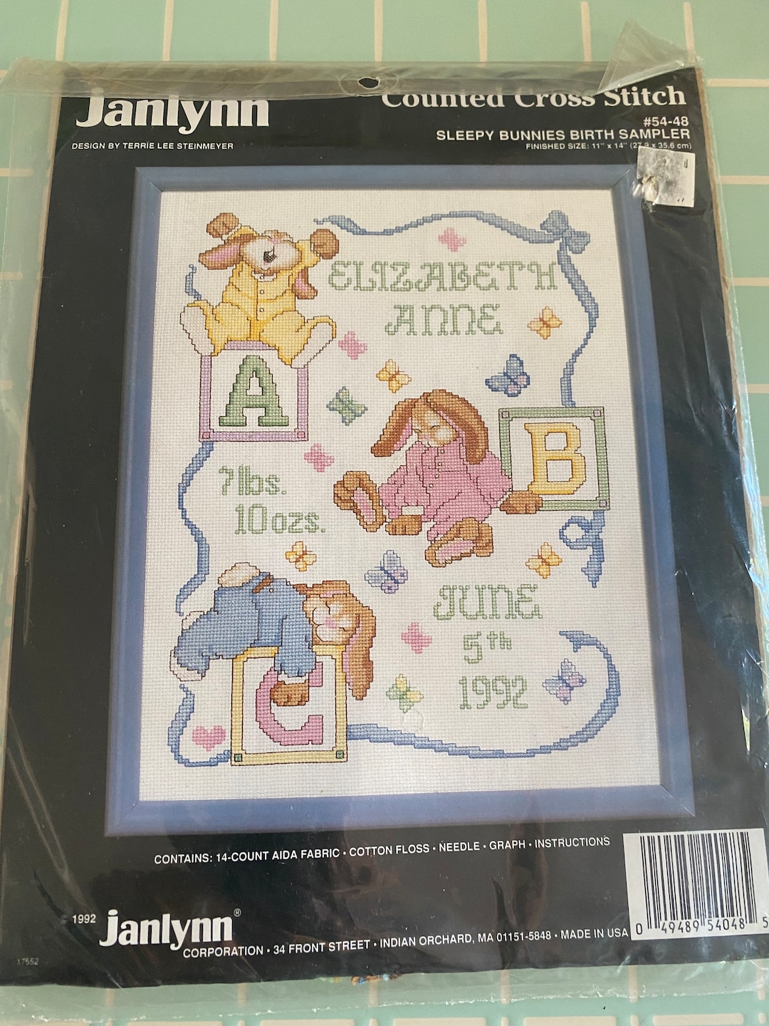 Various Birth Announcement Counted Cross Stitch Kits and Patterns - Etsy
