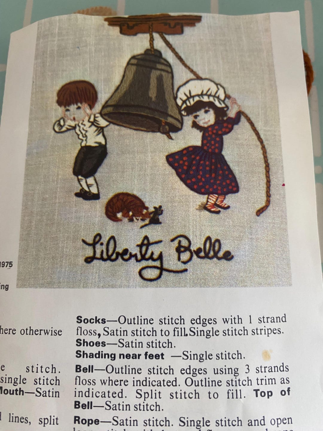 Liberty Bell & Wake up America Crewel Kit by Vogart Crafts Corp - Etsy