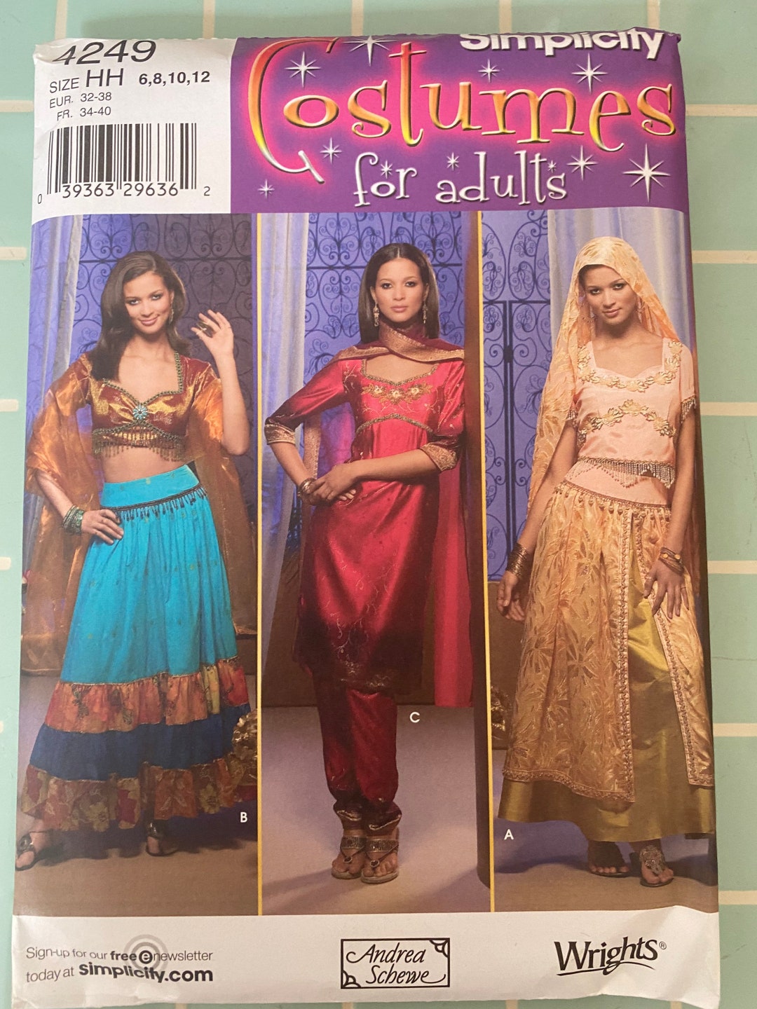 Women’s Gypsy or Genie Costume Pattern- Simplicity #4249 - Etsy