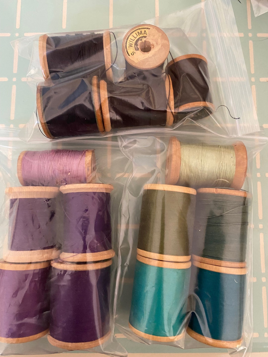 Large Vintage Wooden Thread Spools- Various Colors - Etsy