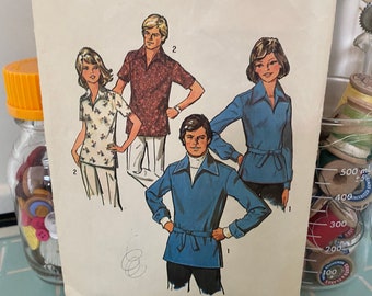 Vintage Simplicity 8711 Sewing Pattern Misses Pullover Shirt - Etsy
