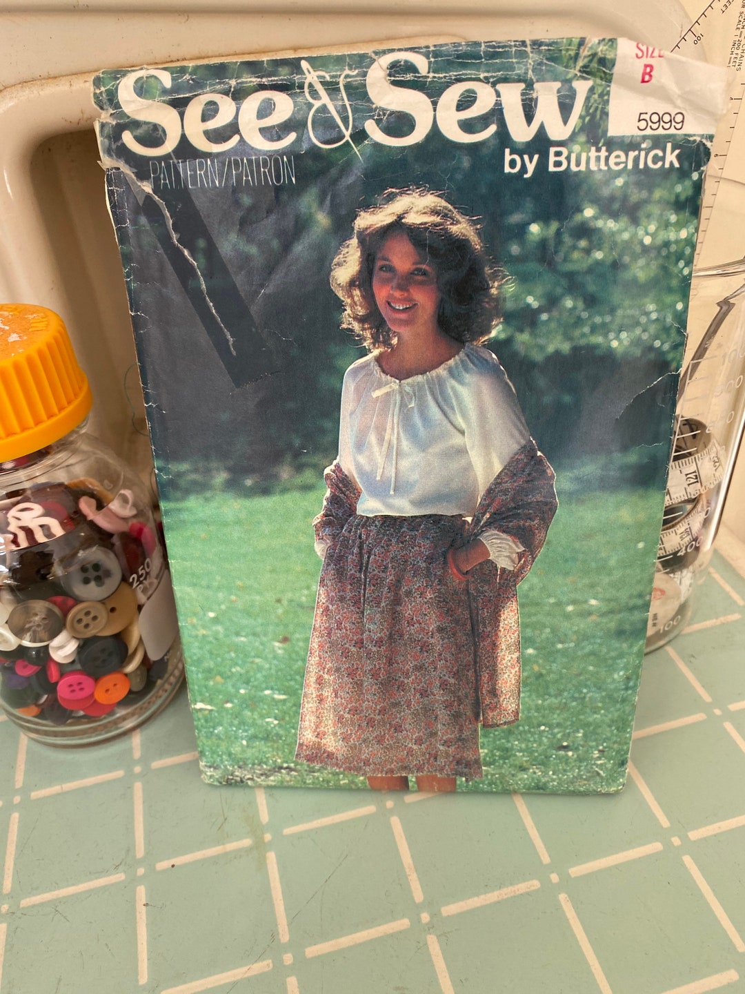 Blouse, Skirt, & Stole Butterick Pattern #5999 - Etsy