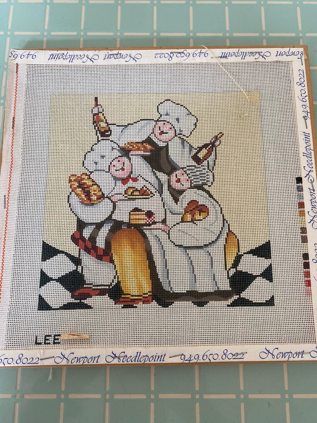Cooking Chefs Hand-painted Counted Cross Stitch Canvas - Etsy