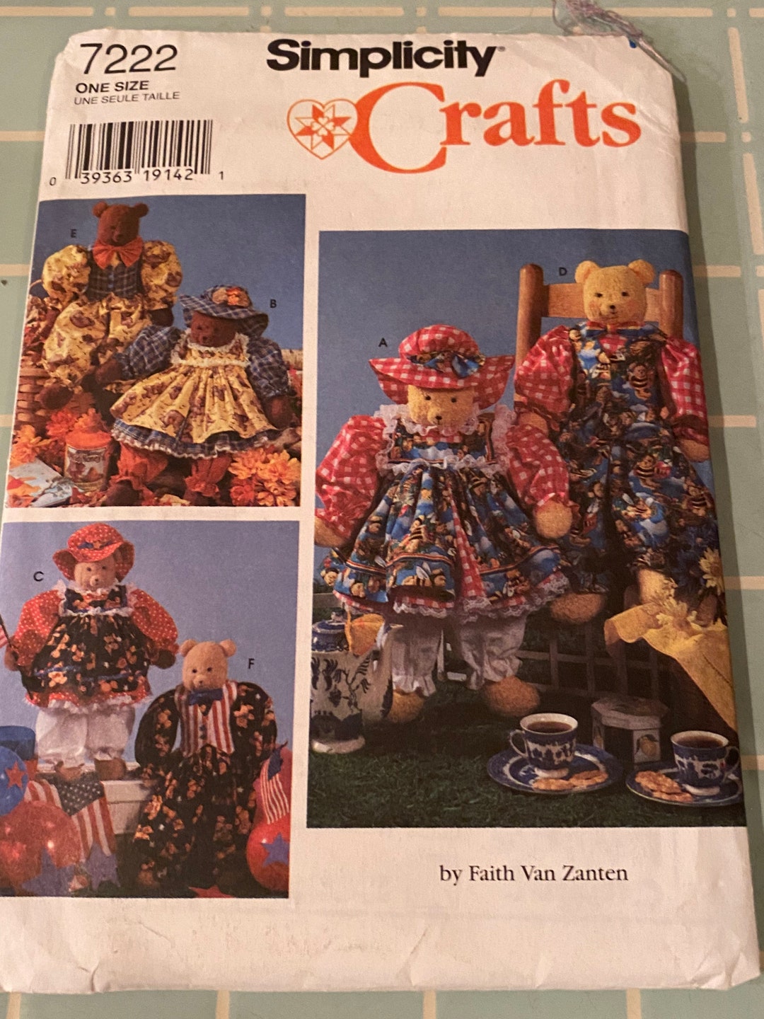 Stuffed Bear and Clothes Pattern- Simplicity #7222 - Etsy