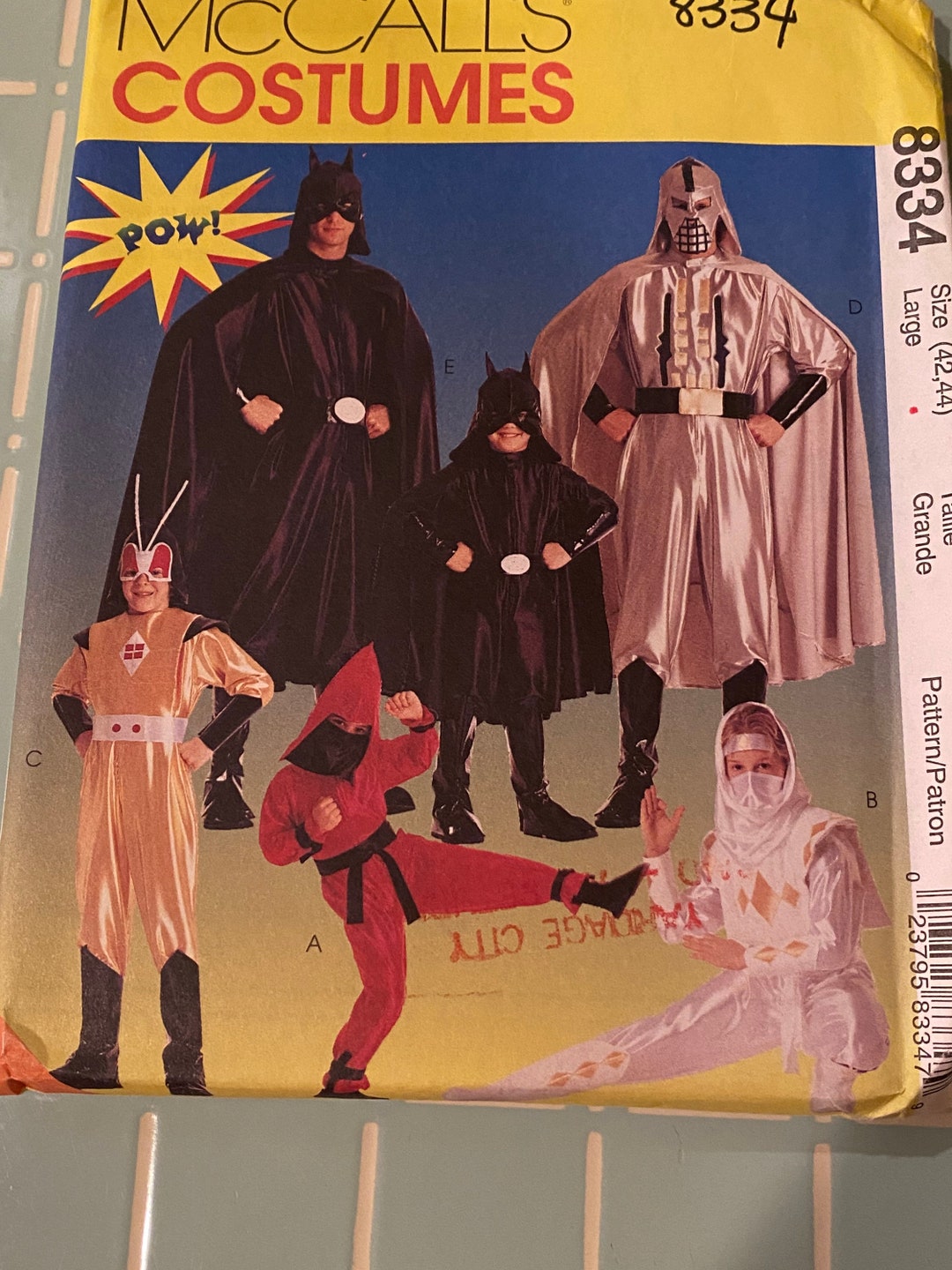 Mens Superhero Costume Pattern Mccalls 8334 - Etsy