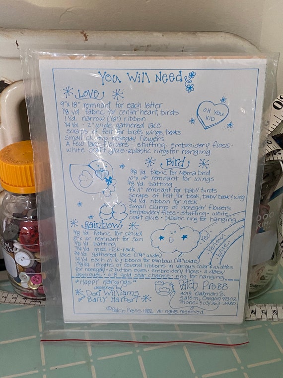 Patch Press Happy Hangings Vintage Pattern Craft Supplies & Tools Doll ...