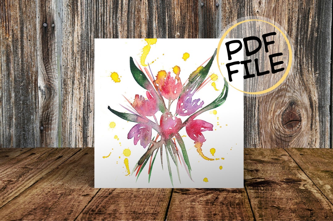 Printable Flower Card, Mother's Day, Congratulations, Birthday ...