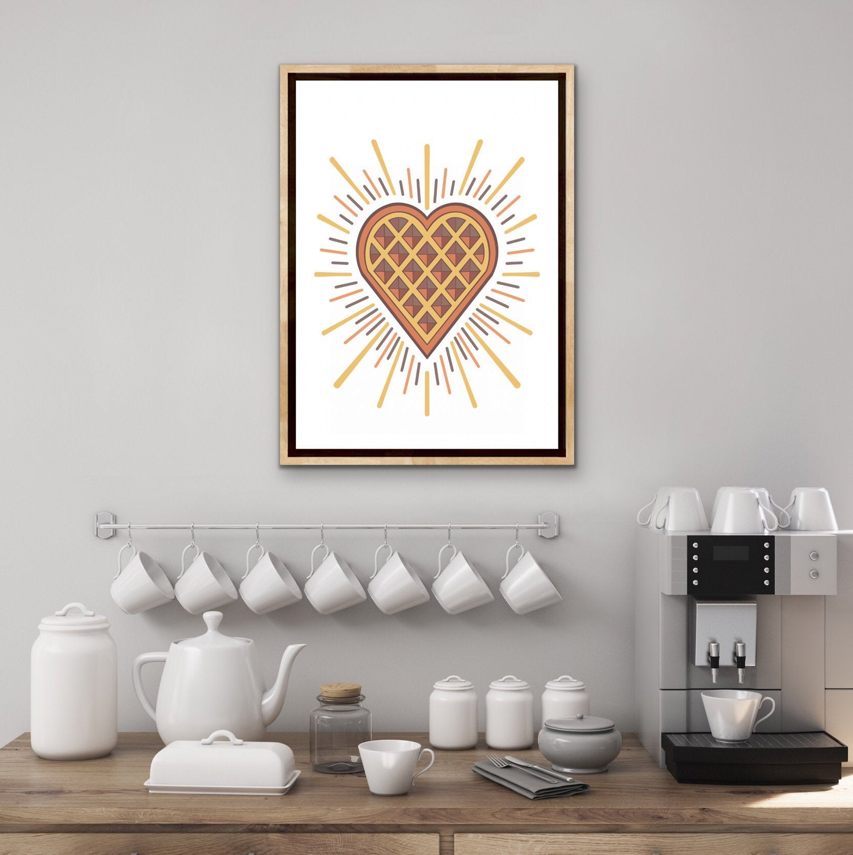 Waffle Wall Art Pastry Poster Food Art Printable Gift for - Etsy Norway