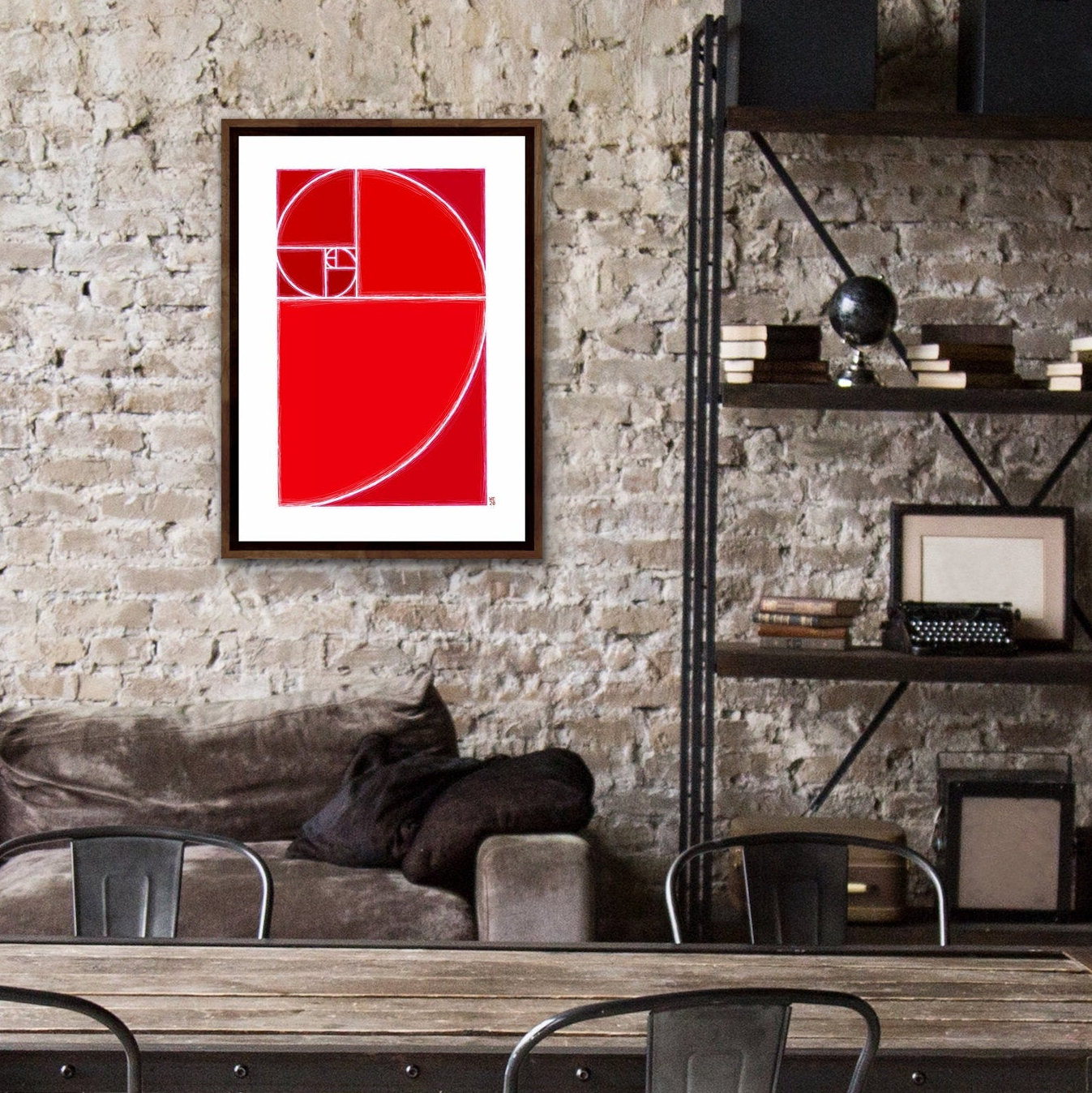 Fibonacci Sequence Art Print, Printable Wall Art, Golden Ratio ...