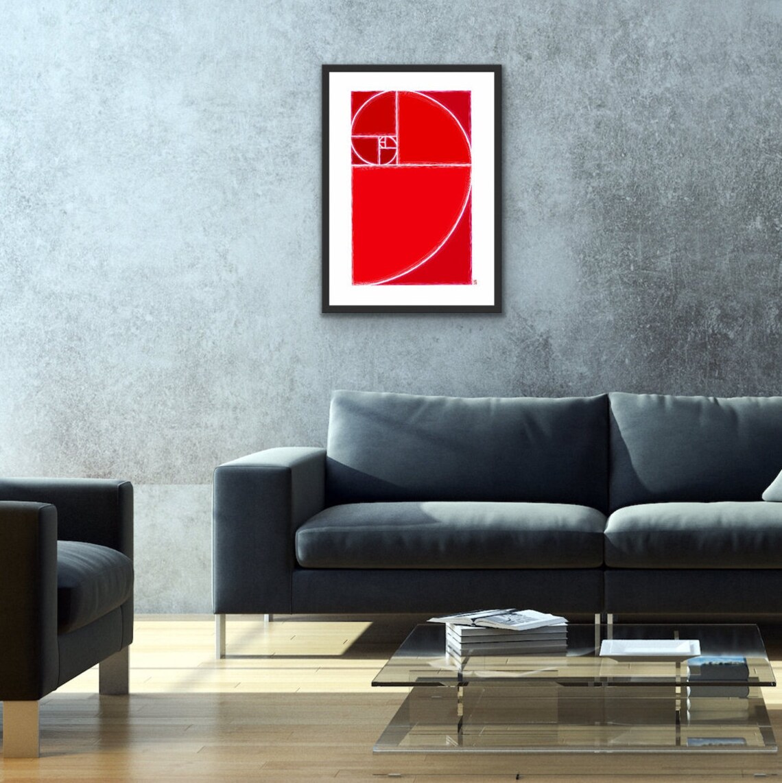 Fibonacci Sequence Art Print Printable Wall Art Golden | Etsy