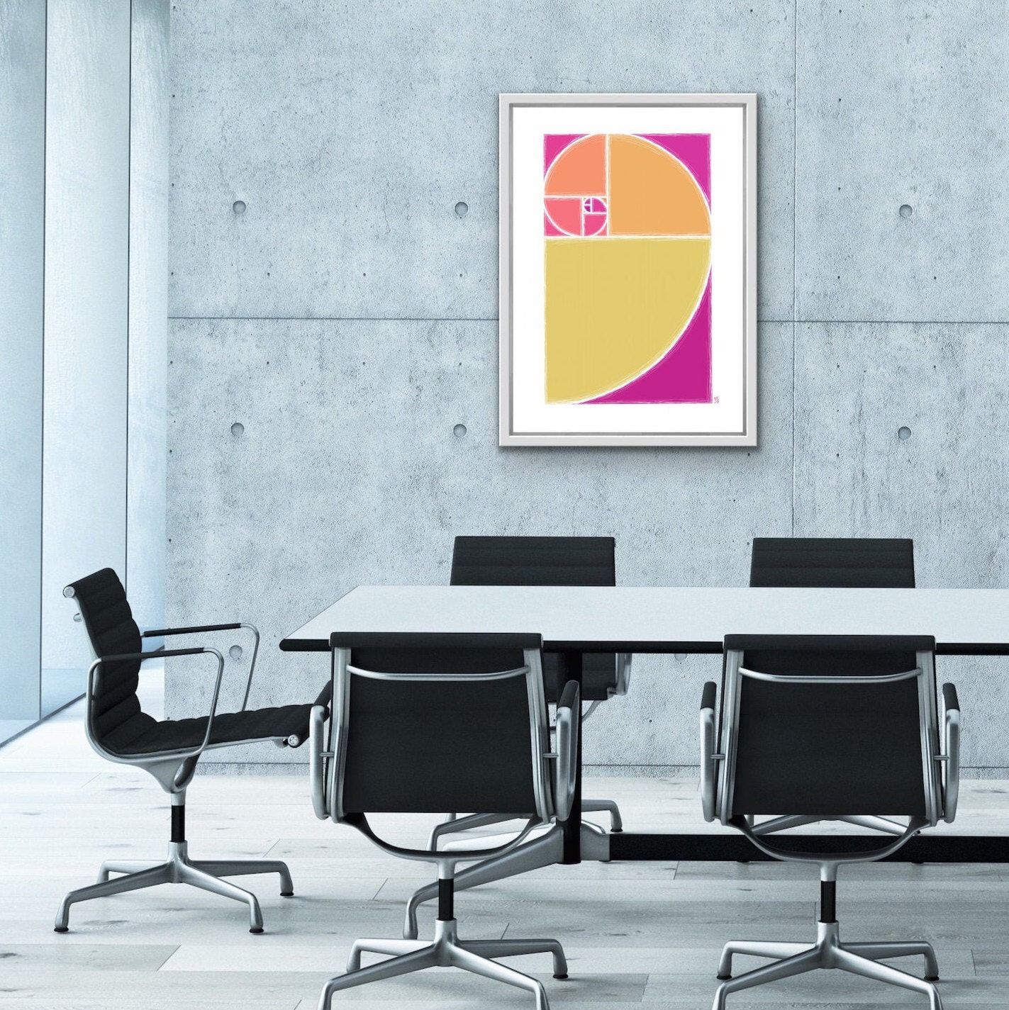 Fibonacci Spiral Art Print, Printable Wall Art, Golden Ratio ...