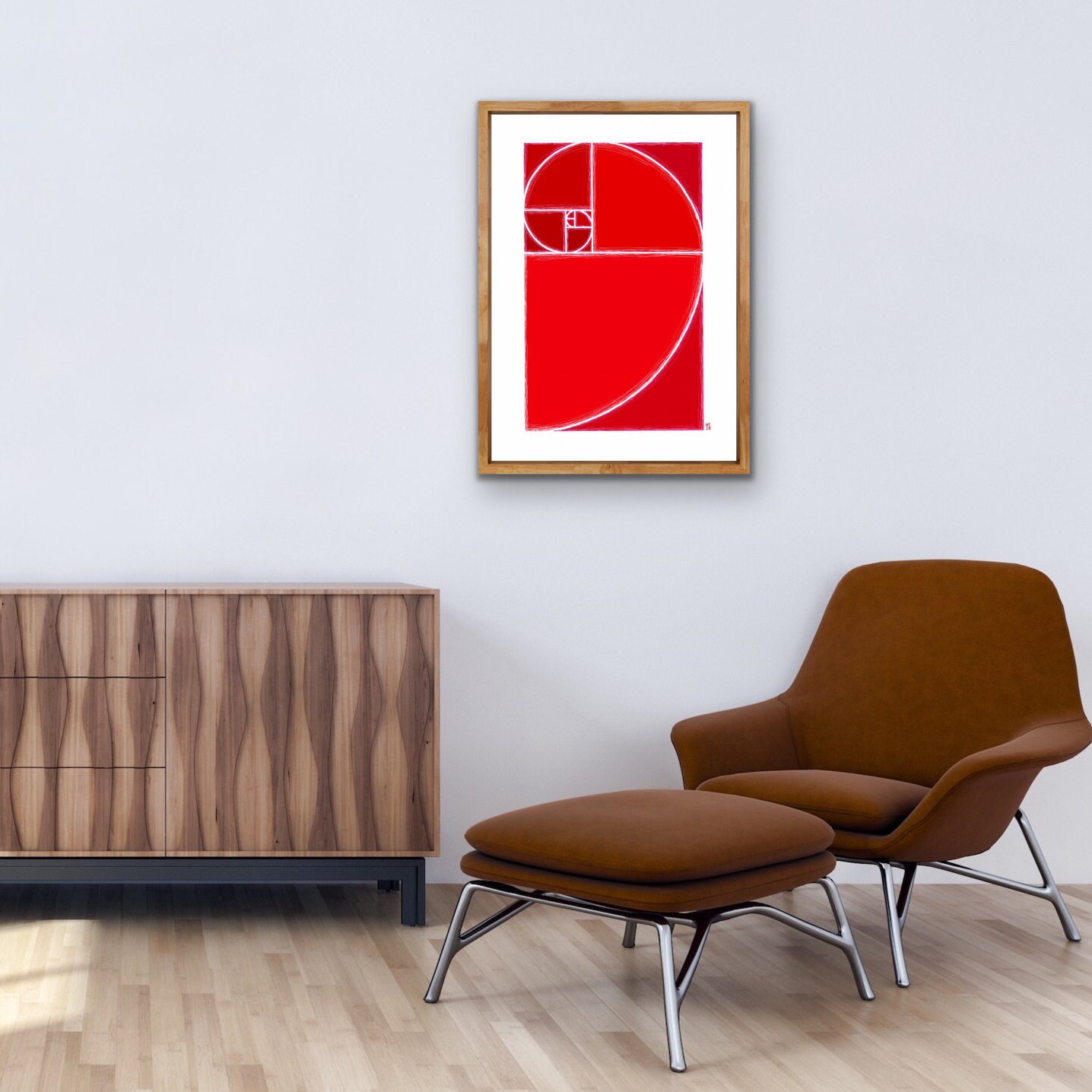 Fibonacci Sequence Art Print, Printable Wall Art, Golden Ratio ...