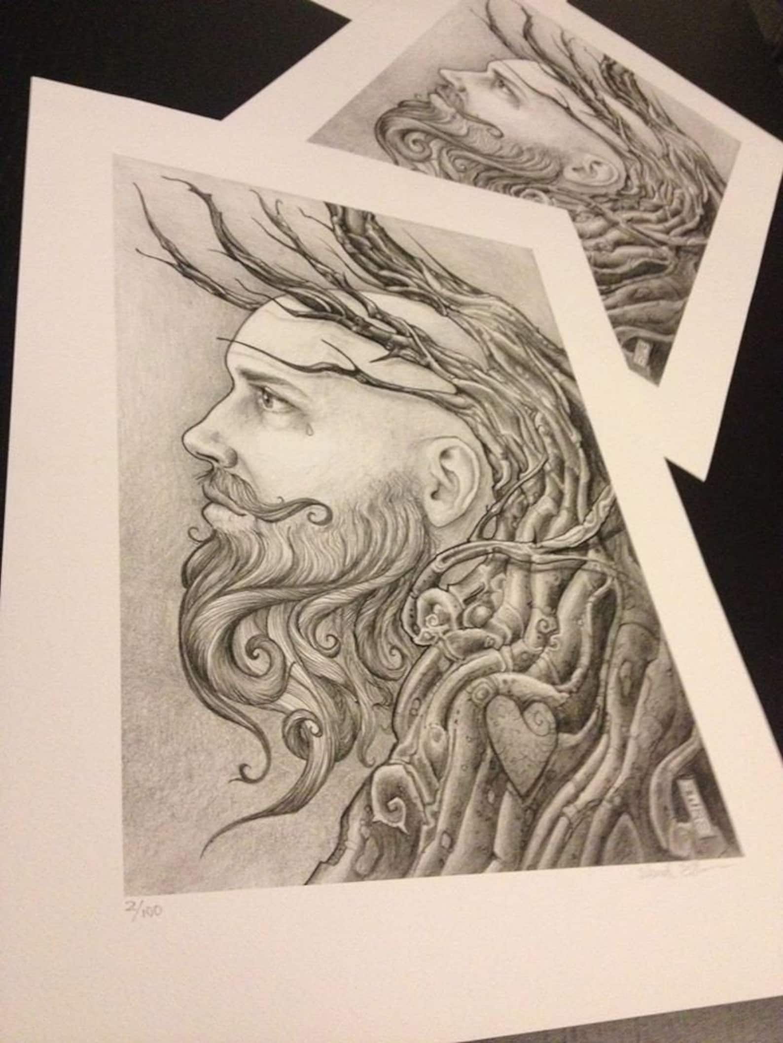 Yggdrasil Odin Wall Art, A3, A4, A5, Instant Downloadable Wall Art ...