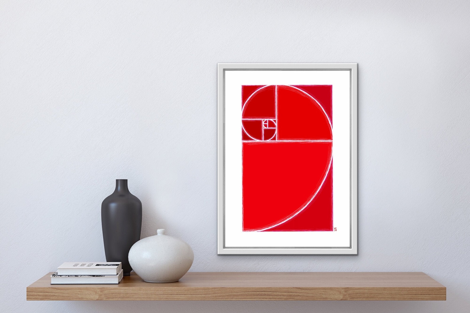 Fibonacci Sequence Art Print Printable Wall Art Golden | Etsy