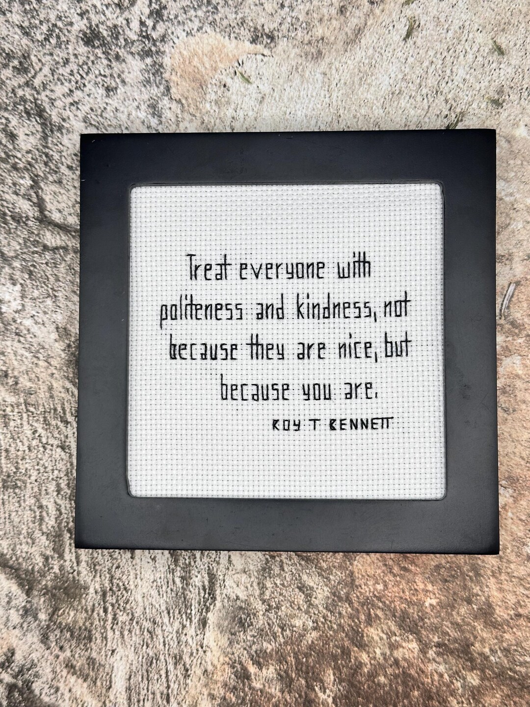 Framed Kindness Cross Stitch: Inspirational Gift for Teacher - Etsy