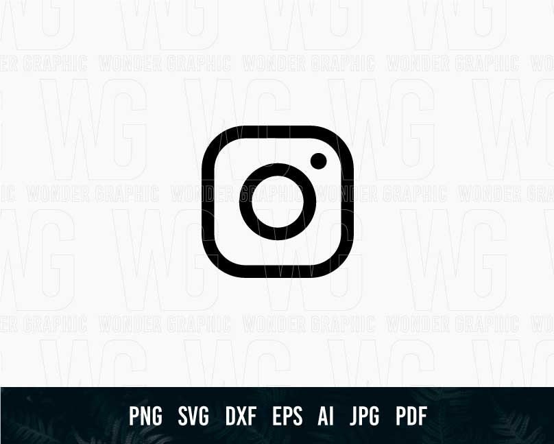 Instagram Svg. Ig Silhouette. Social Icon Svg Cricut. - Etsy