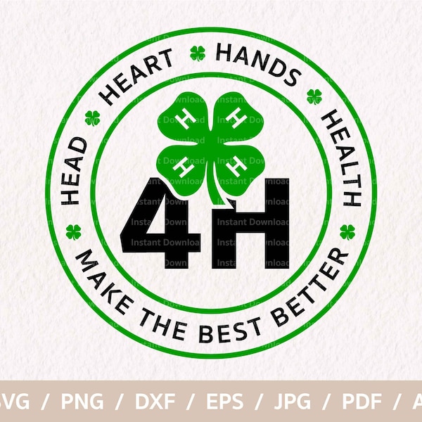 H Four Leaf Clover Svg - Etsy