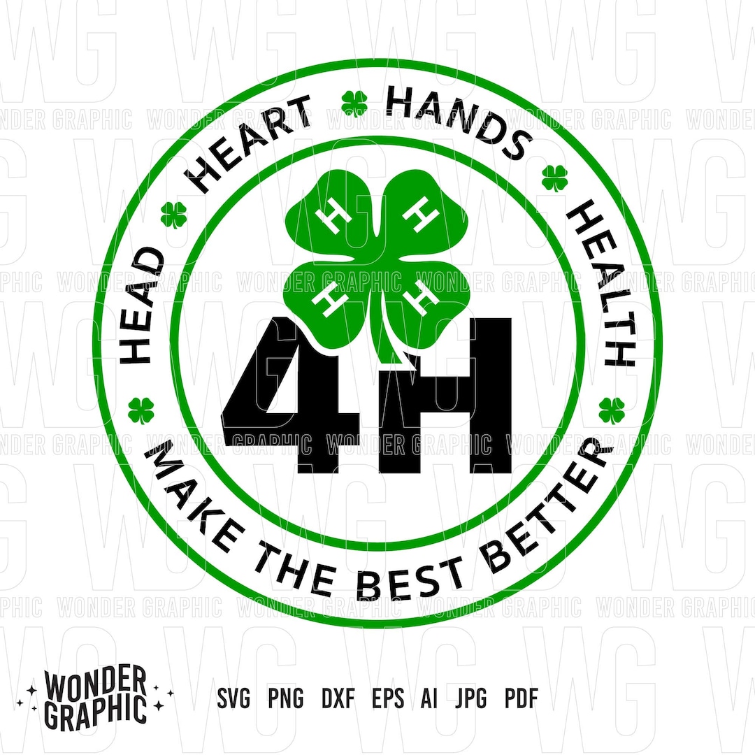 4H Trébol SVG. Trébol SVG. Suerte SVG. Exhibición de animales. Tréboles ...