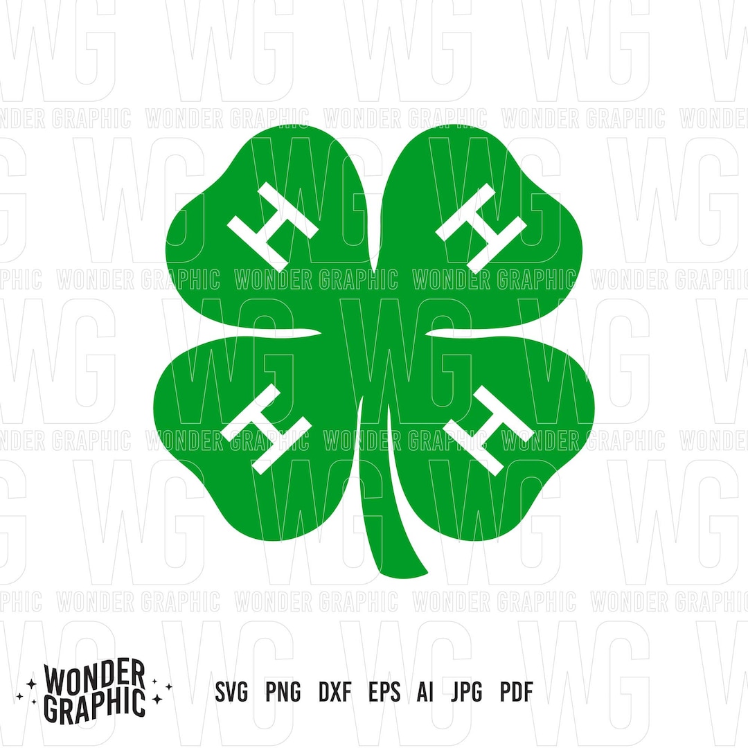 4H Clover Svg. 4-H Cut File. FFA. 4H Animal. 4H Svg. 4-H Livestock Show ...