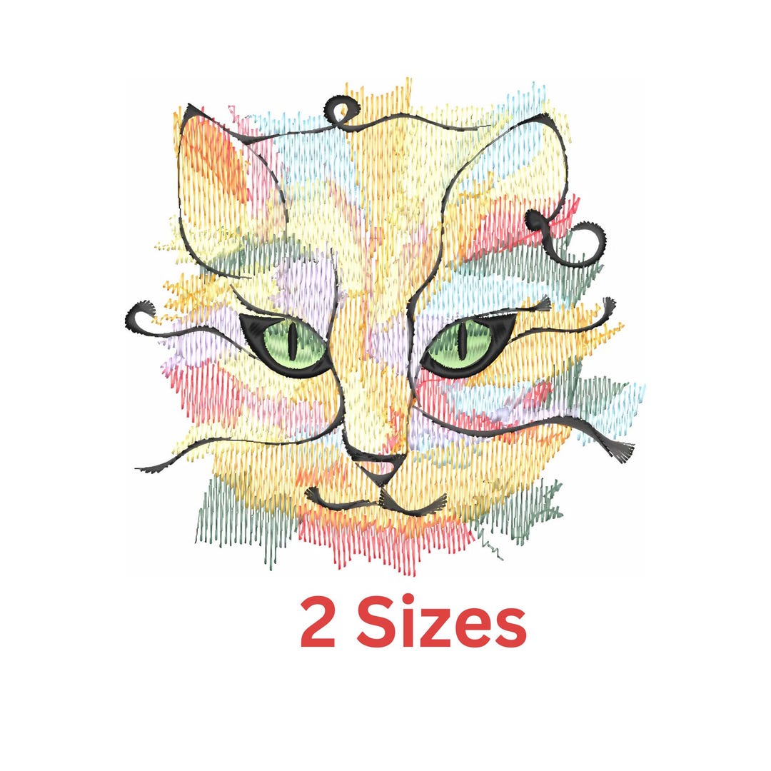 Trippy Neon Cat Face for Raves and Party Shirts / Instant Download ...