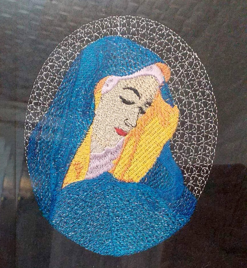 Hail Mary Prayer / Virgin Mary / Downloadable Embroidery - Etsy